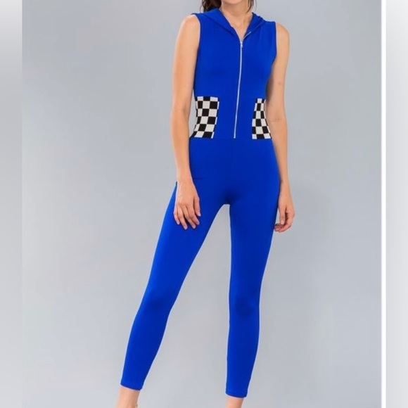 Pants & Jumpsuits | One Piece Racer Style Jumpsuit | Poshmark